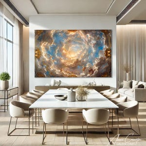 Heaven Art Print, Celestial Print, Bedroom Wall Decor Over the Bed ...