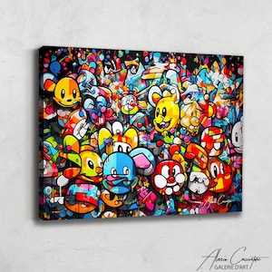 Graffiti Wall Art Canvas, Street Art Painting Framed, Graffiti Art ...