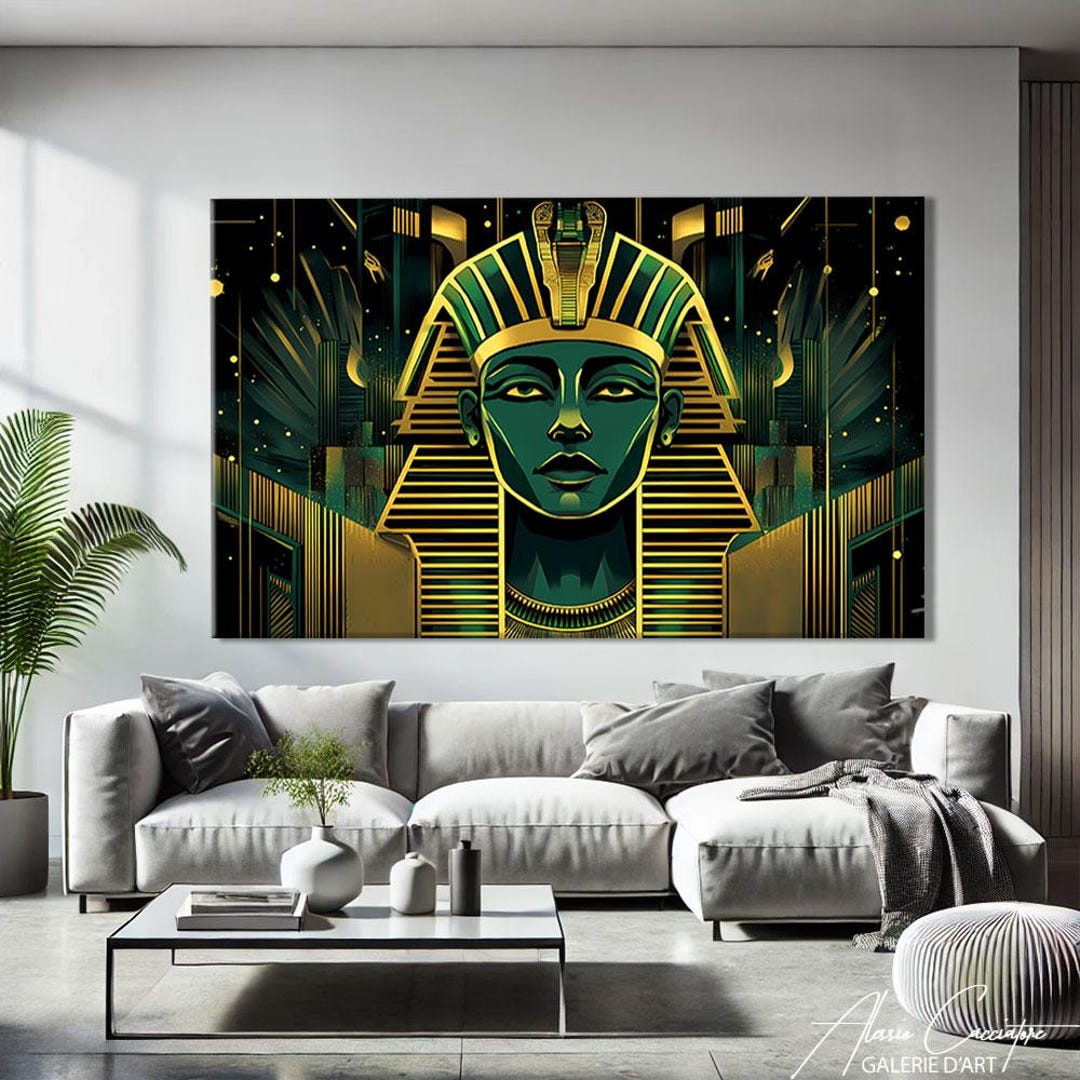 Egyptian Print, Art Deco Prints on Canvas, Egyptian Art Print, Pharaoh ...