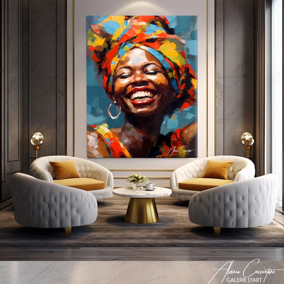 African Wall Art Prints, African Woman Painting Art, African American Art Prints, Anniversary ...