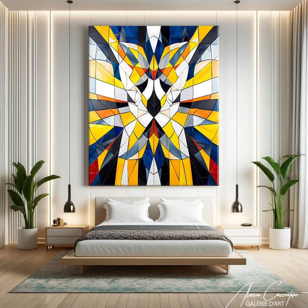 Extra Large Abstract Art Prints Colorful, Abstract Geometric Wall Art ...