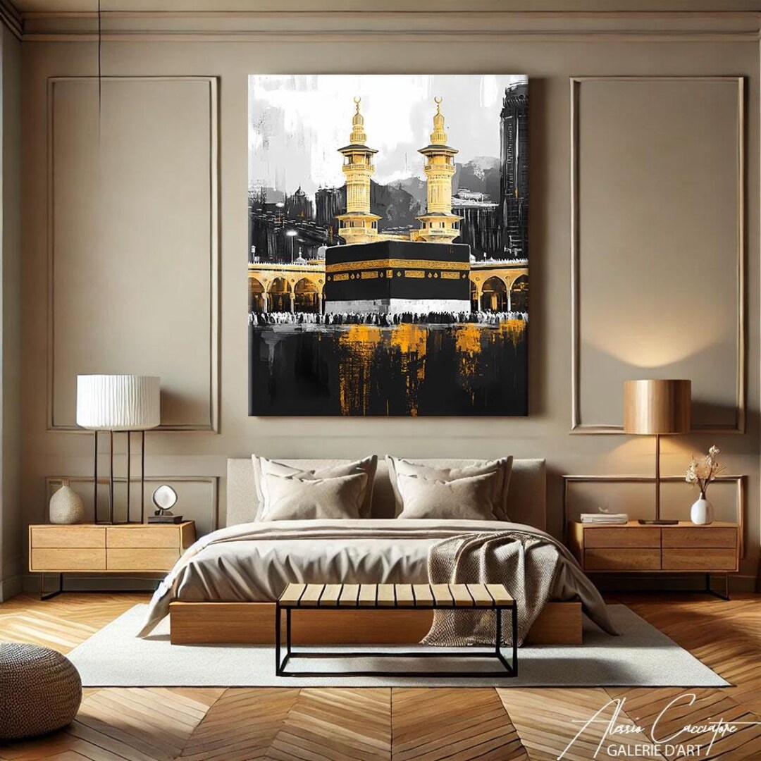 Islamic Painting Art, Mecca Wall Art, Islamic Decoration, Kaaba Wall ...