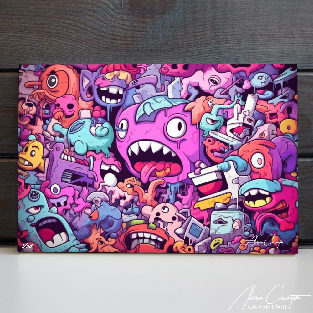 Pop Art Print for Dorm Doodle Wall Art Pop Culture Wall Art - Etsy