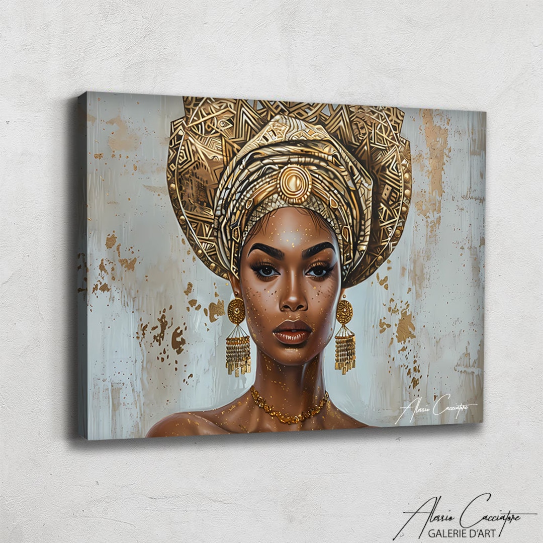African Woman Painting, Black Woman Art Print, African American Art Prints, Black Girl Painting ...