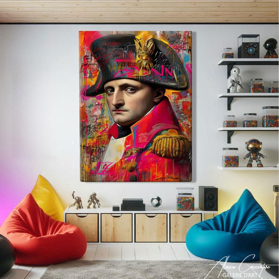Napoleon Wall Art, Street Art Canvas Print, Large Military Wall Art ...