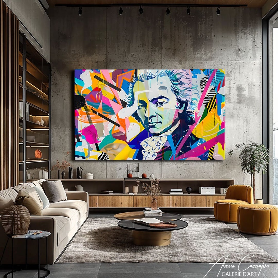 Beethoven Art Print, Large Pop Art Wall Art, Modern Classical Art Print ...