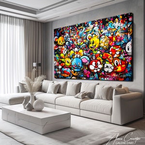 Graffiti Wall Art Canvas, Street Art Painting Framed, Graffiti Art ...