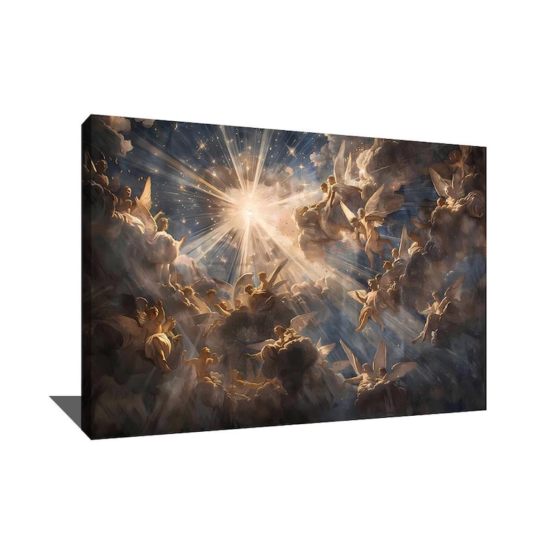 Angels Wall Art, Baroque Painting, Christian Wall Art Canvas ...