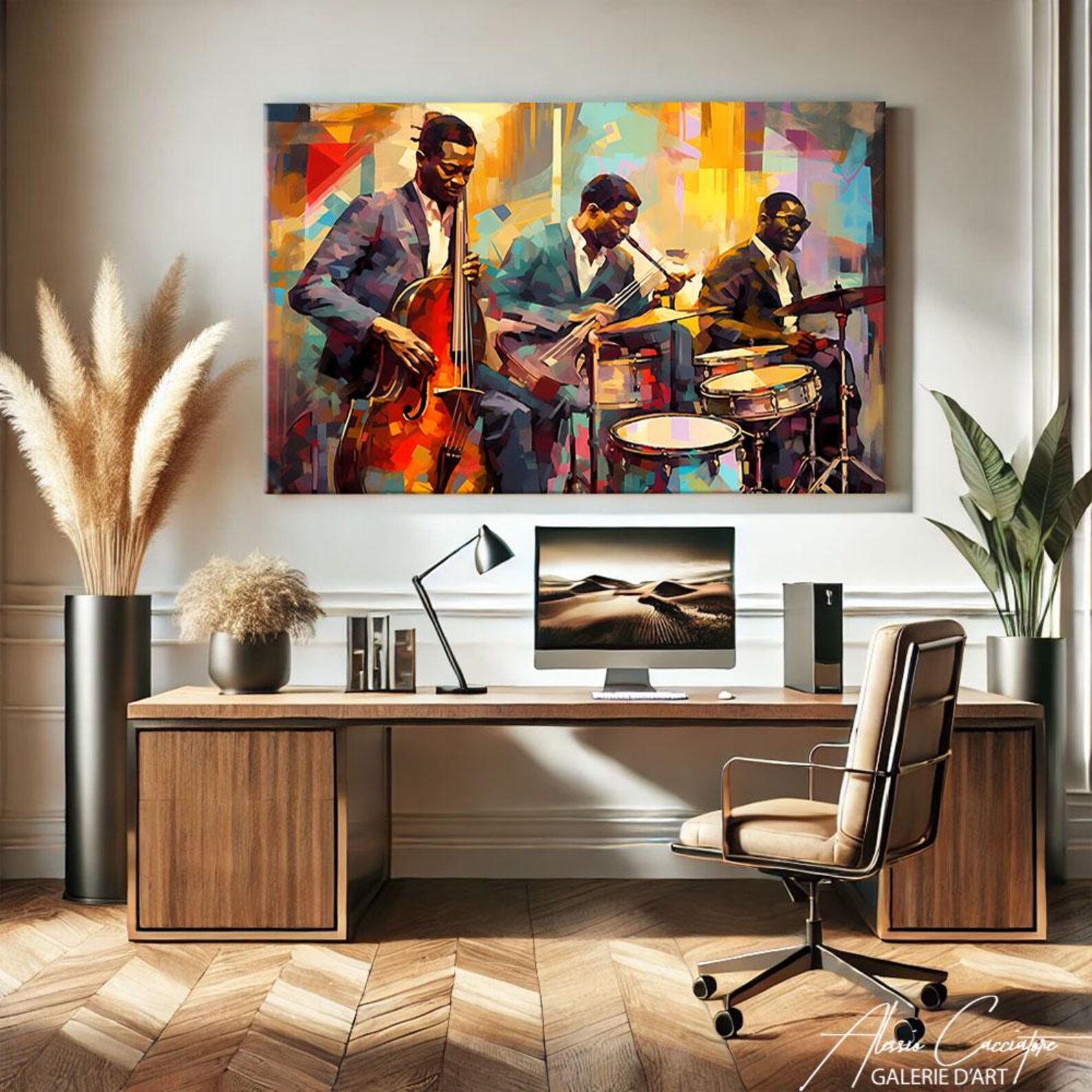 Abstract Jazz Music Wall Art African American, Musician Prints, African ...