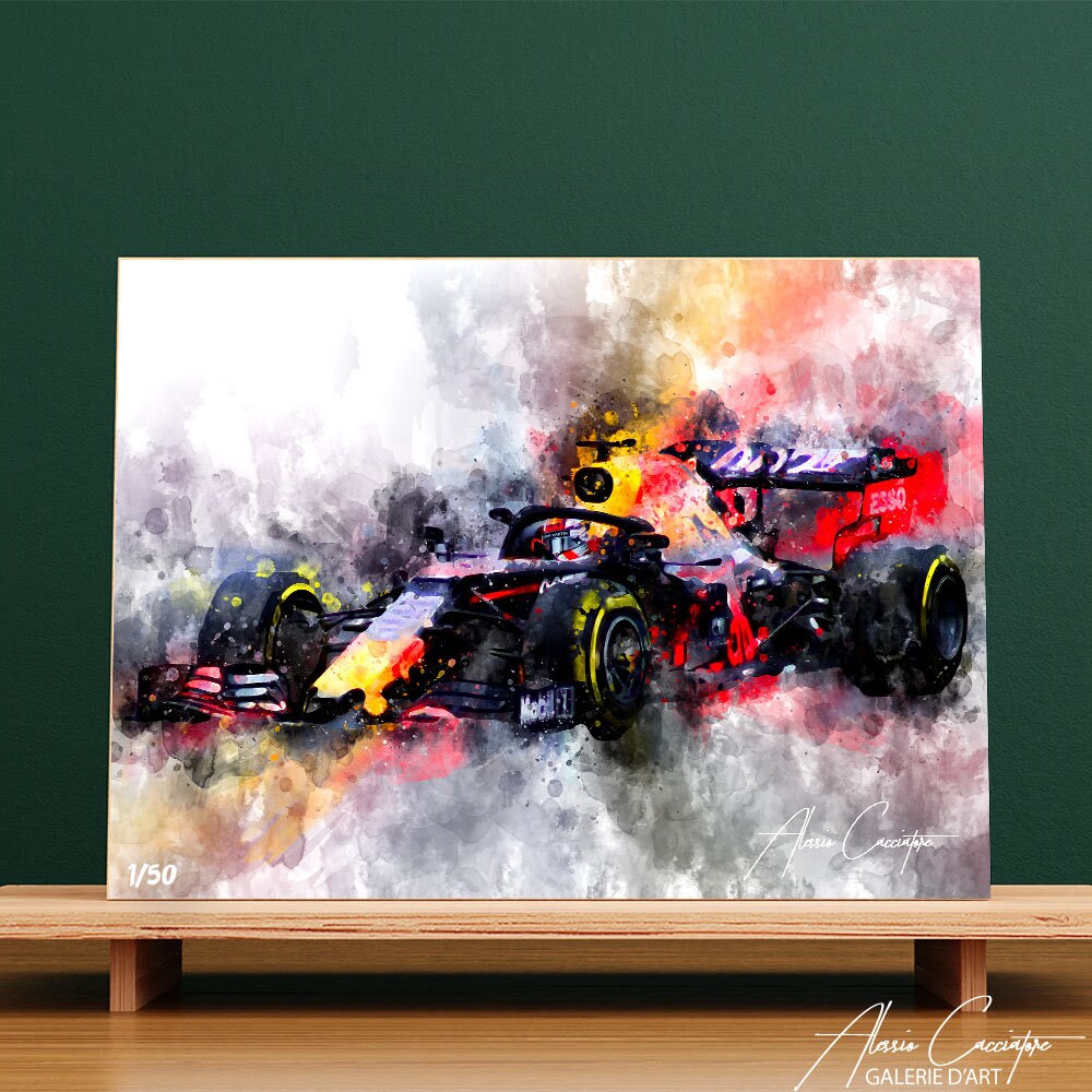 Max Verstappen Canvas Red Bull Racing Poster Art Formula 1 - Etsy