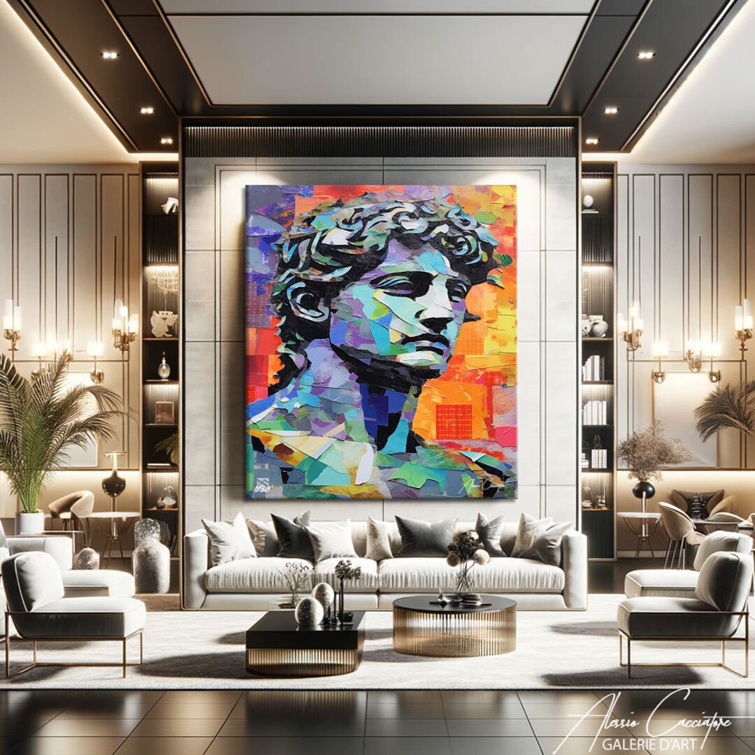 Michelangelo David Wall Art, Modern Wall Art Large, Above Bed Decor ...
