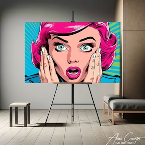 Pop Art Wall Art Canvas, Comics Art Print, Pop Culture Wall Art, Pop ...
