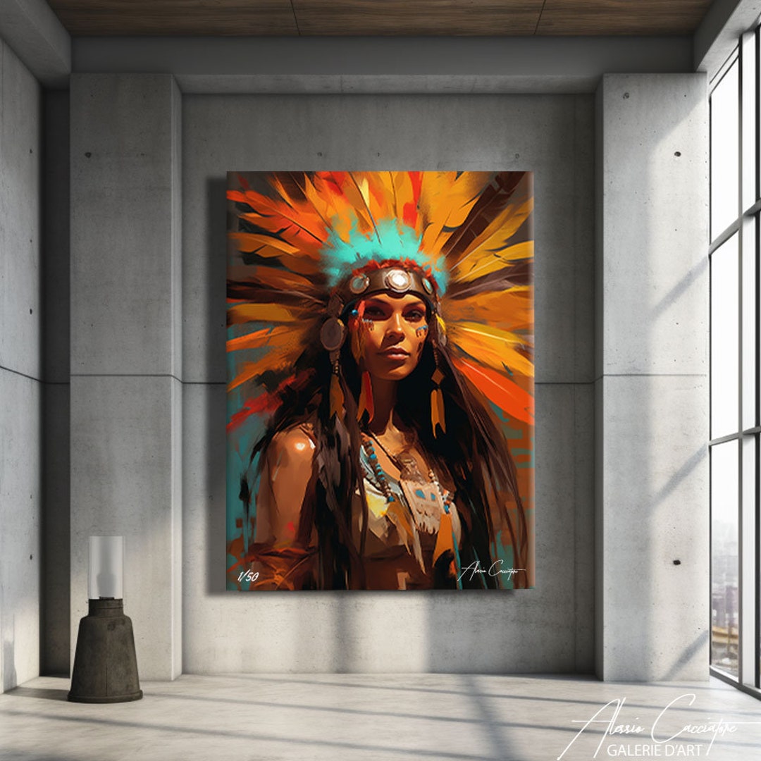 Native American Decor, Indian Wall Art Decor Modern, Pop Art Wall Art ...