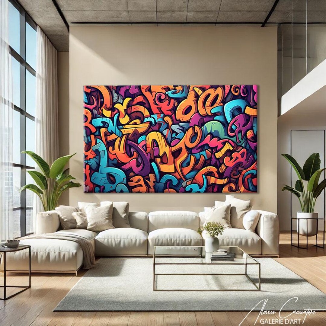 Graffiti Art Print, Urban Art Wall Decor, Graffiti Wall Art Canvas ...
