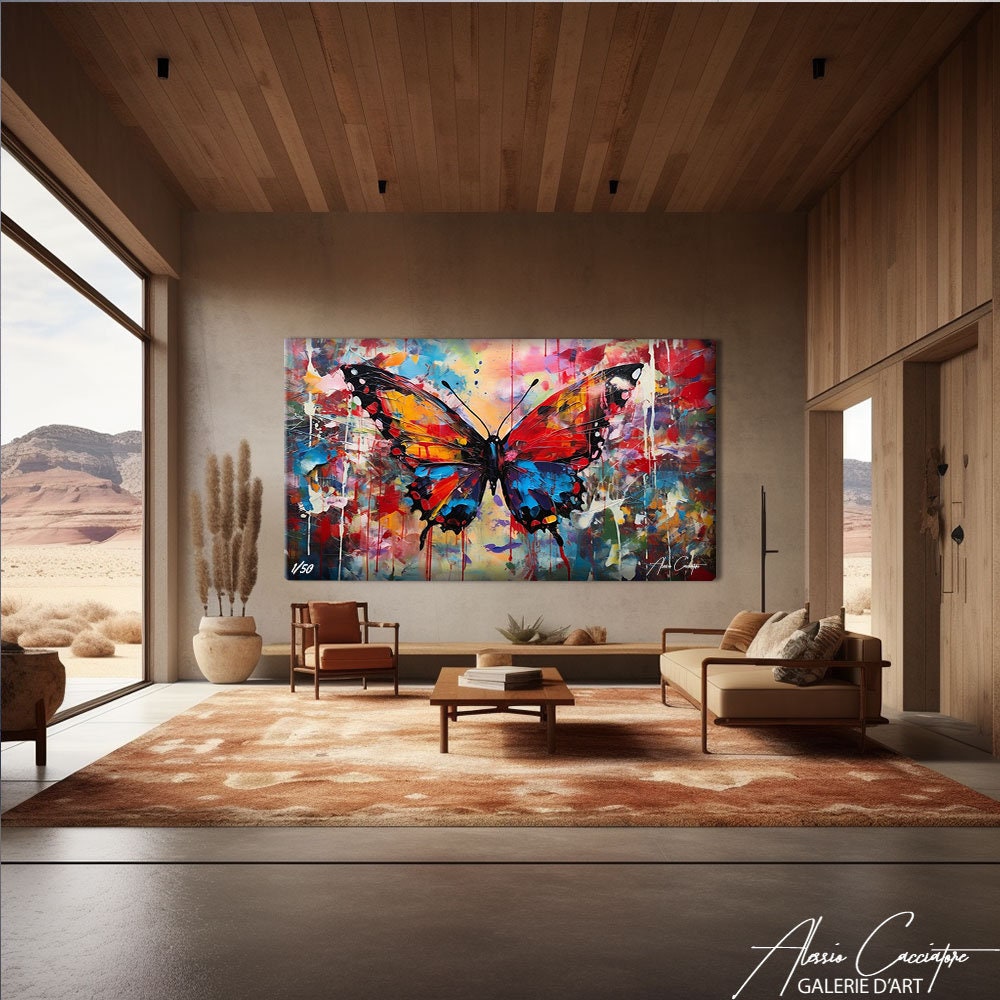 Butterfly Wall Art Canvas Above Bed Wall Art Prints Colorful - Etsy