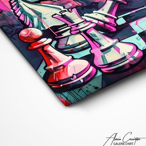 Graffiti Canvas Wall Art, Street Art Prints Art, Chess Wall Art King ...