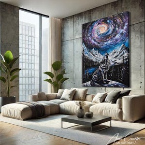 Wolf Moon Wall Art, Celestial Art Print, Moon Art Print, Wolf Print ...