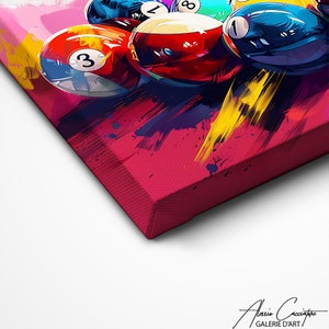 Billiards Wall Art, Man Cave Wall Art, Modern Abstract Pop Art Canvas ...