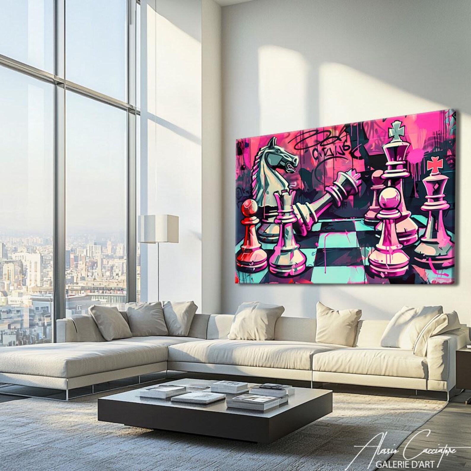 Graffiti Canvas Wall Art, Street Art Prints Art, Chess Wall Art King ...
