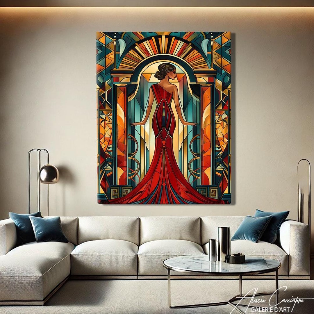 Luxury Prints, Modern Art Deco Wall Art Print, Glam Poster Canvas ...