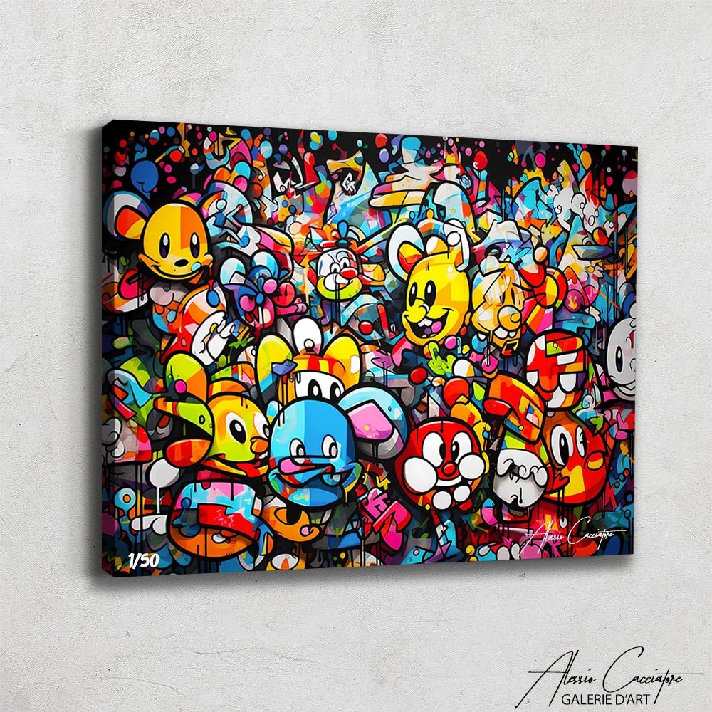 Graffiti Wall Art Canvas Street Art Painting Framed Graffiti - Etsy