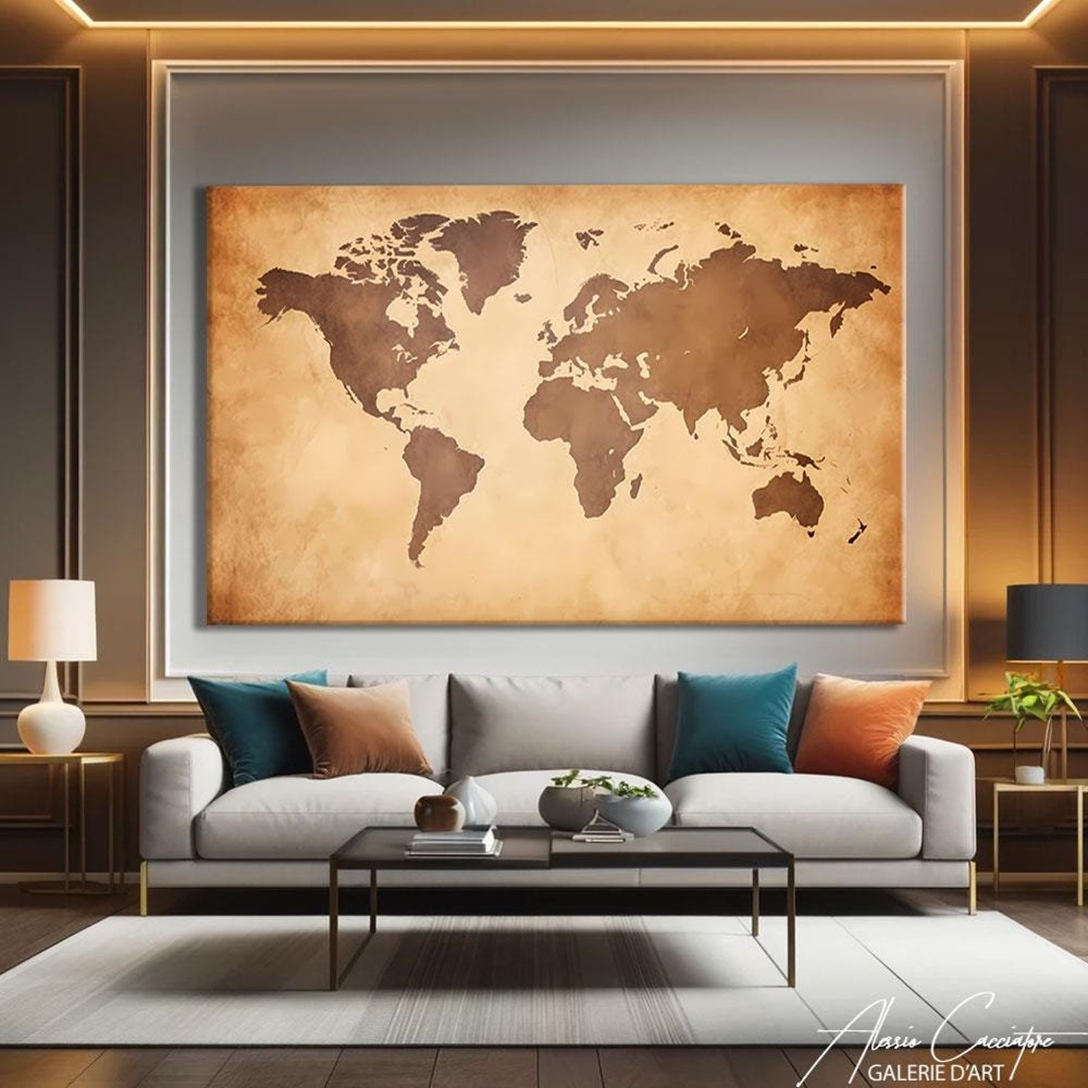 World Map Canvas Art, Antique World Map, Map of the World Print ...