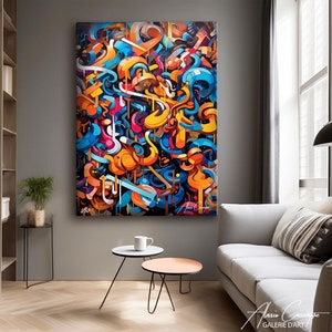 Graffiti Wall Art Framed, Street Art Graffiti Urban Art Print, Modern ...