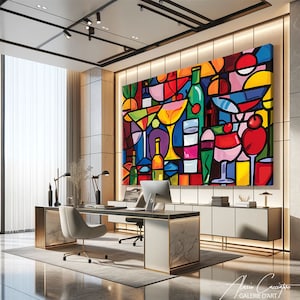 Modern Abstract Art Print, Wall Decor for Bar, Cocktail Prints Wall Art ...