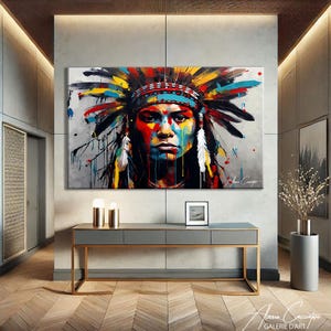 Graffiti Wall Art Woman Painting Print, Native American Art Print ...