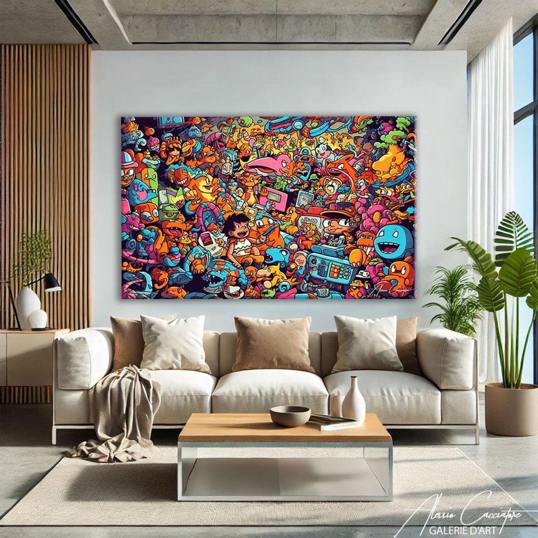 Pop Art Prints Colorful, Doodle Painting, Hypebeast Wall Art Decor, Pop ...