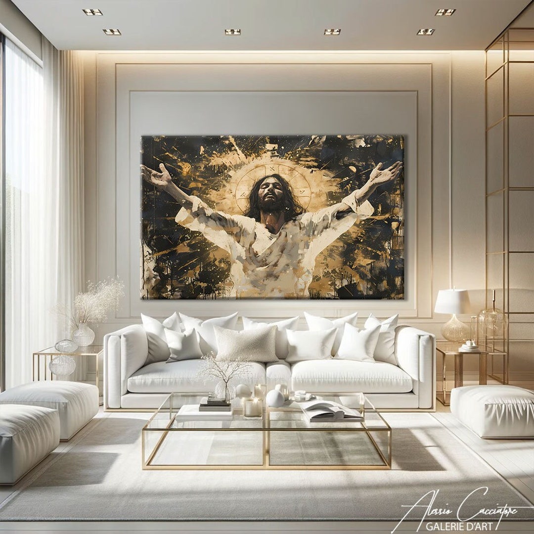 Jesus Canvas Painting, Christianity Wall Art, Faith Canvas Art, Jesus ...