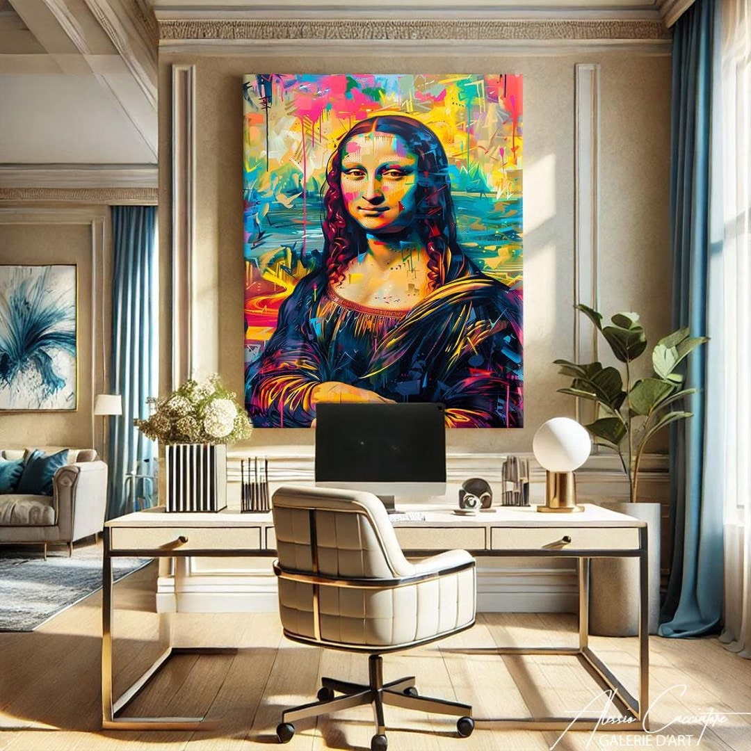 Mona Lisa Print, Pop Culture Canvas Wall Art, Mona Lisa Pop Art Canvas ...