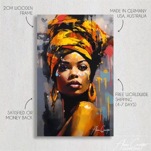 African American Wall Art for Living Room, Large Abstract Painting Canvas, African Canvas Art ...