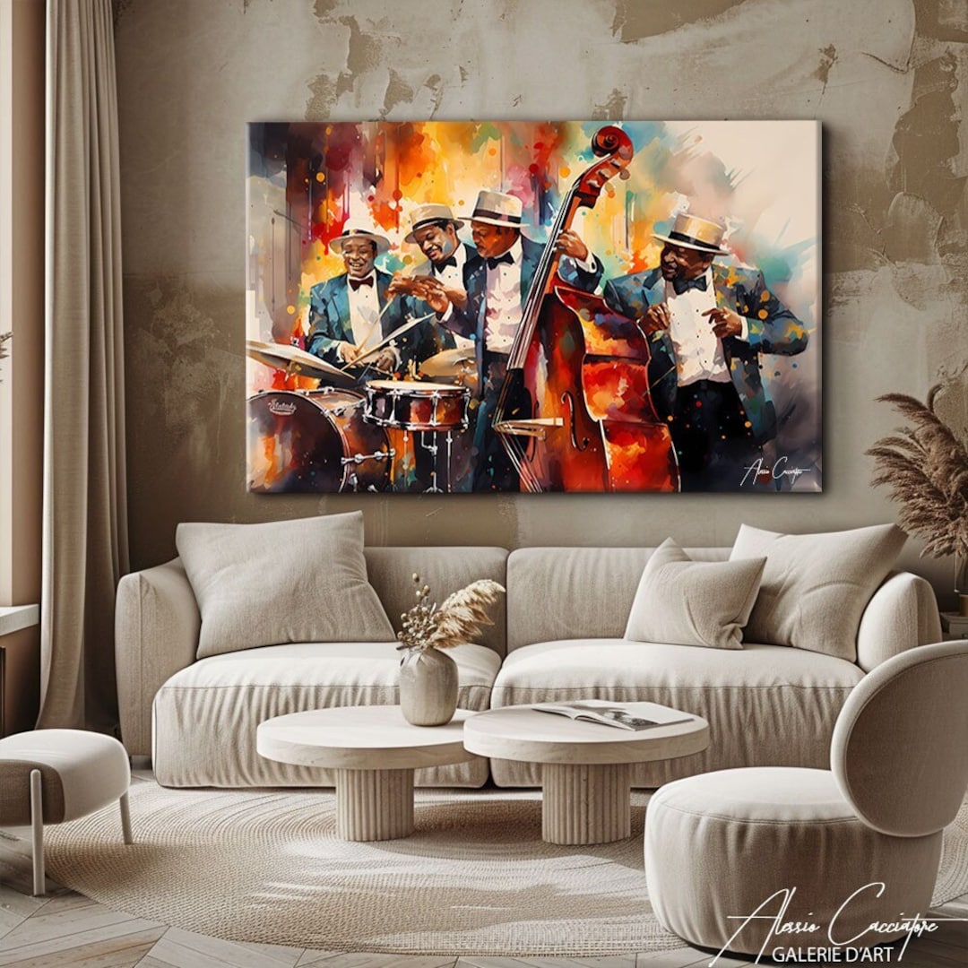 Jazz Art Prints, Abstract Music Art Print, African Canvas Art, Jazz ...