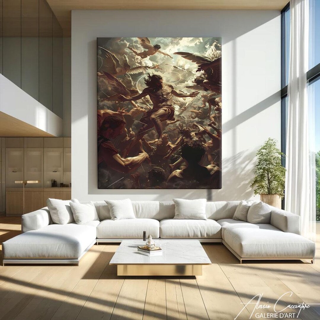 Baroque Art Print, Angel Wall Art, Bible Decor, Baroque Wall Art, Angel ...