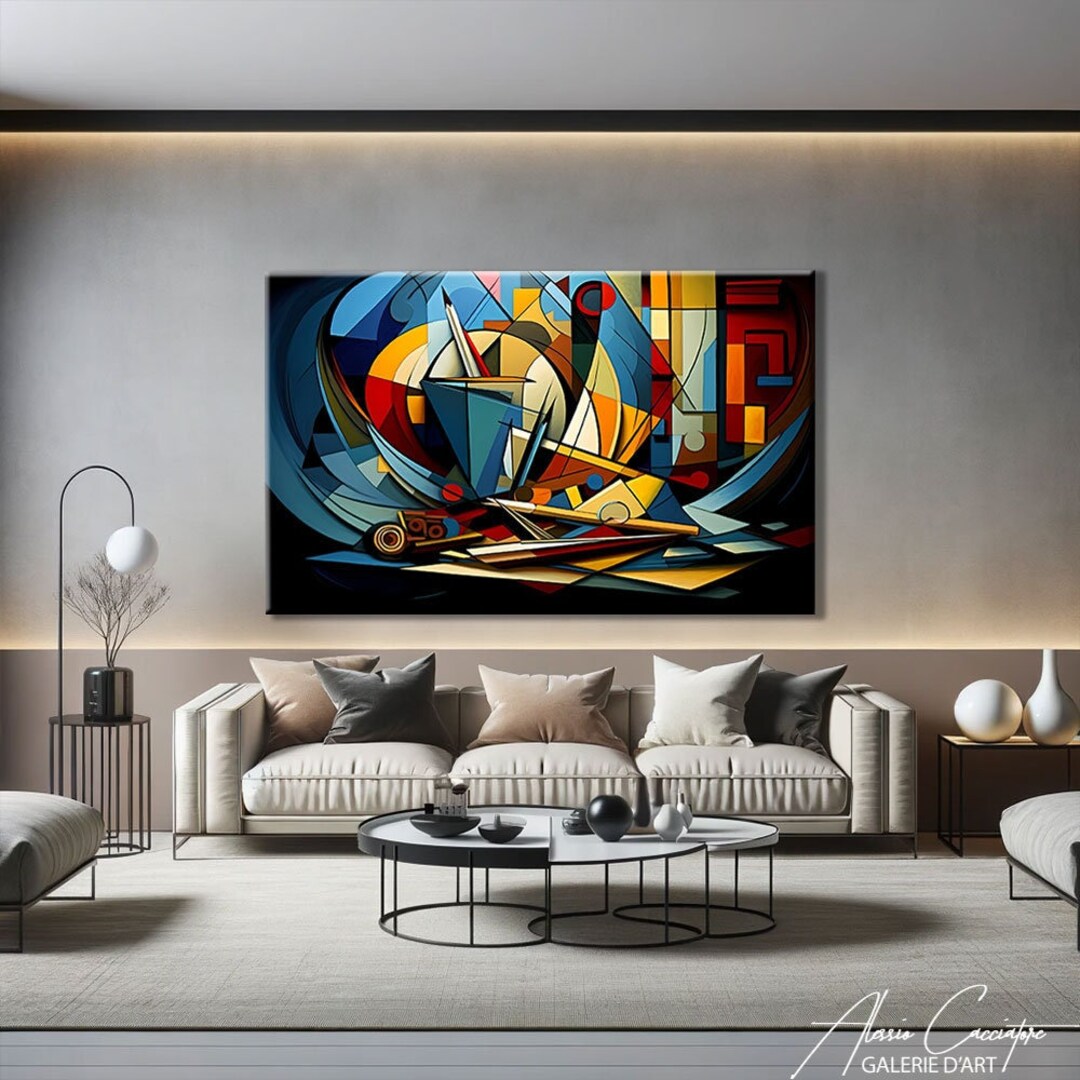 Modern Abstract Art Canvas, Luxury Painting, Vibrant Art Prints ...