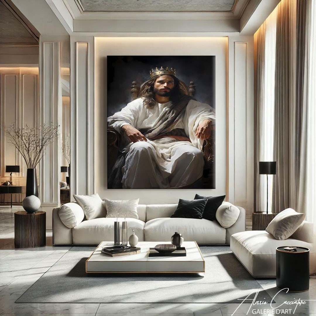 Modern Jesus Wall Art Frame, Catholic Art Deco, Christian Wall Art ...
