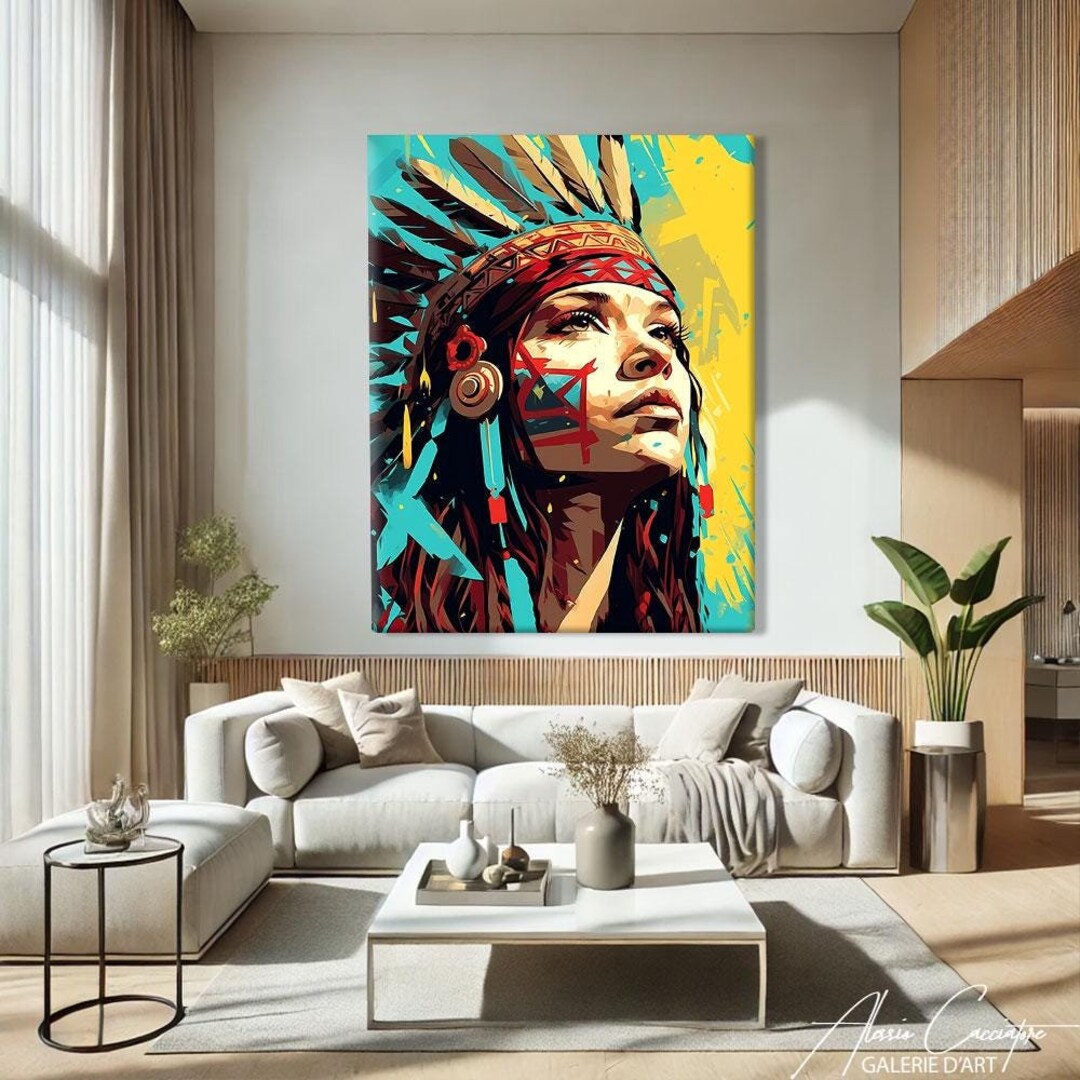 Native American Art, Aboriginal Art Print, Indian Wall Art Decor Modern ...