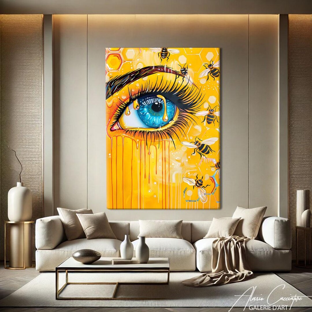 Surrealism Art Prints, Bee Art for Walls, Pop Art Canvas, Surreal Art ...