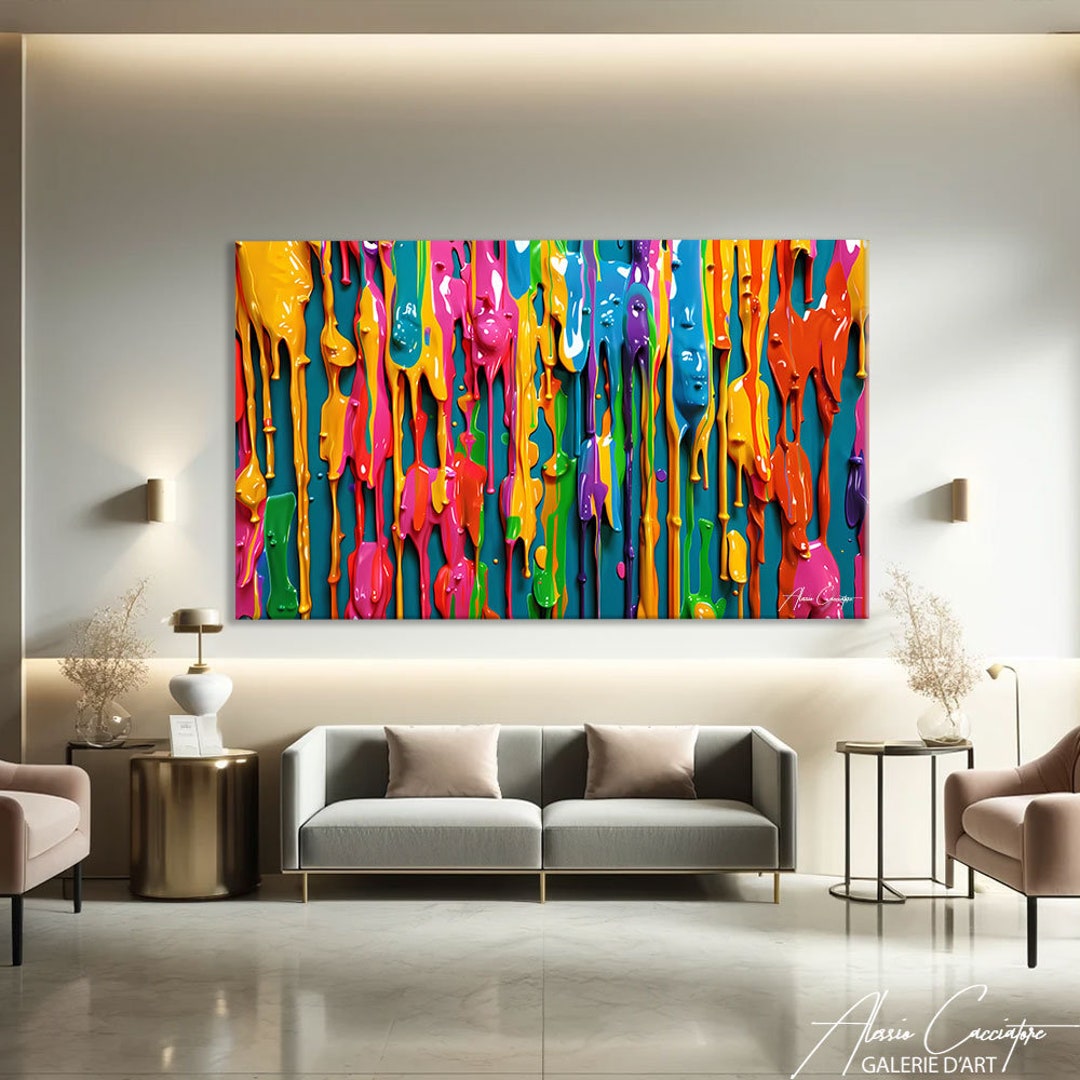 Colorful Wall Art Prints, Large Abstract Wall Art Canvas, Modern Art ...