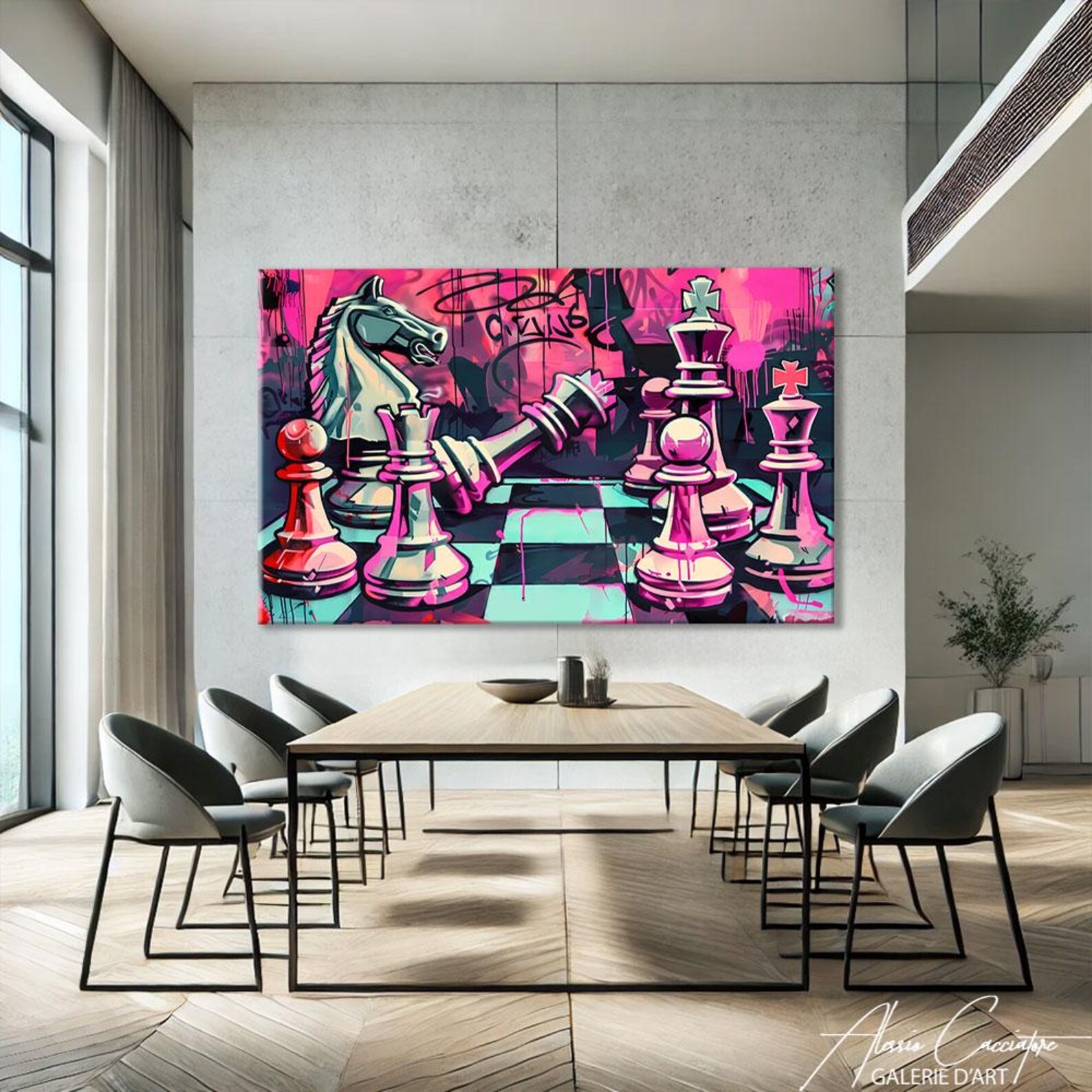 Graffiti Canvas Wall Art, Street Art Prints Art, Chess Wall Art King ...