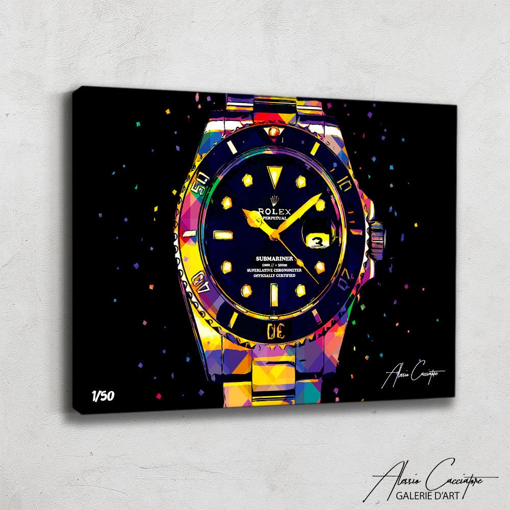 Rolex Wall Art Extra Large Pop Art Submariner Rolex Print - Etsy