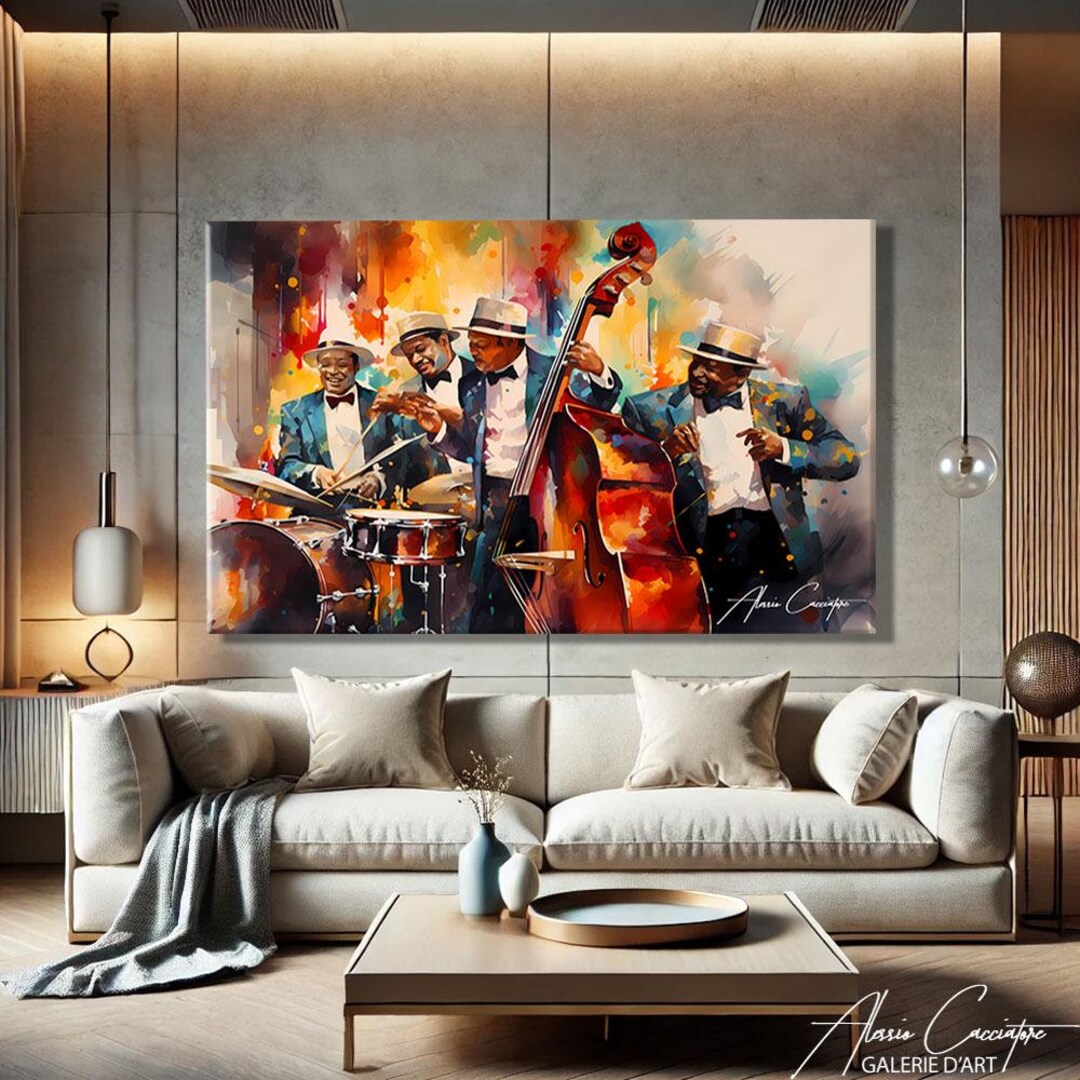 Jazz Art Prints, Abstract Music Art Print, African Canvas Art, Jazz ...