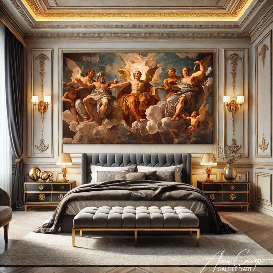 Catholic Prints, Angelic Wall Art, Baroque Print, Angels Painting ...