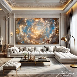 Heaven Art Print, Celestial Print, Bedroom Wall Decor Over the Bed ...