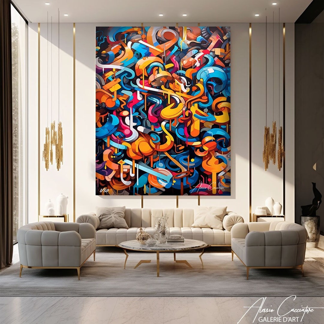 Graffiti Wall Art Framed, Street Art Graffiti Urban Art Print, Modern ...