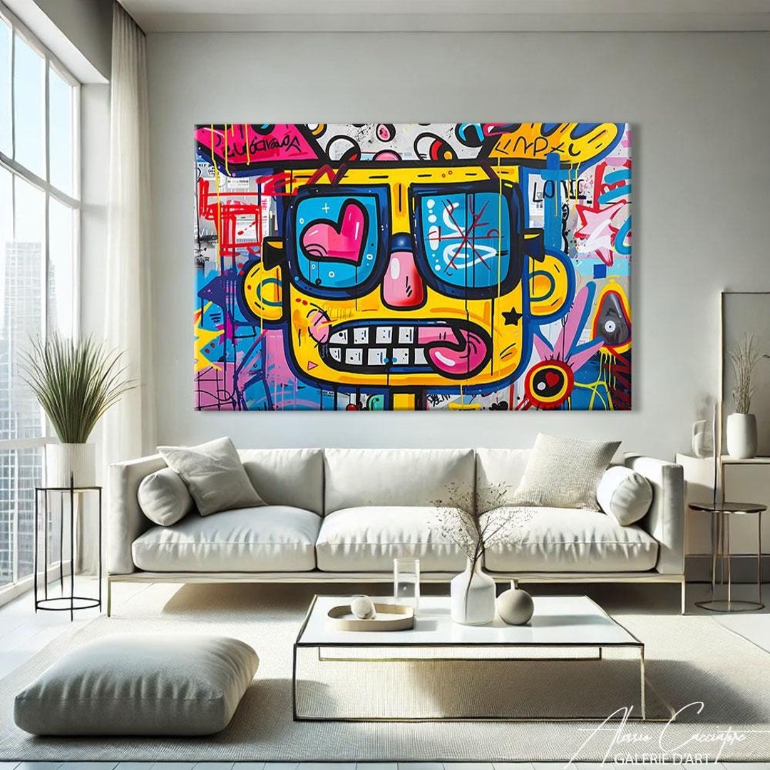 FUNKY WALL ART Framed, Trendy Prints Wall Art, Pop Art Wall Art ...