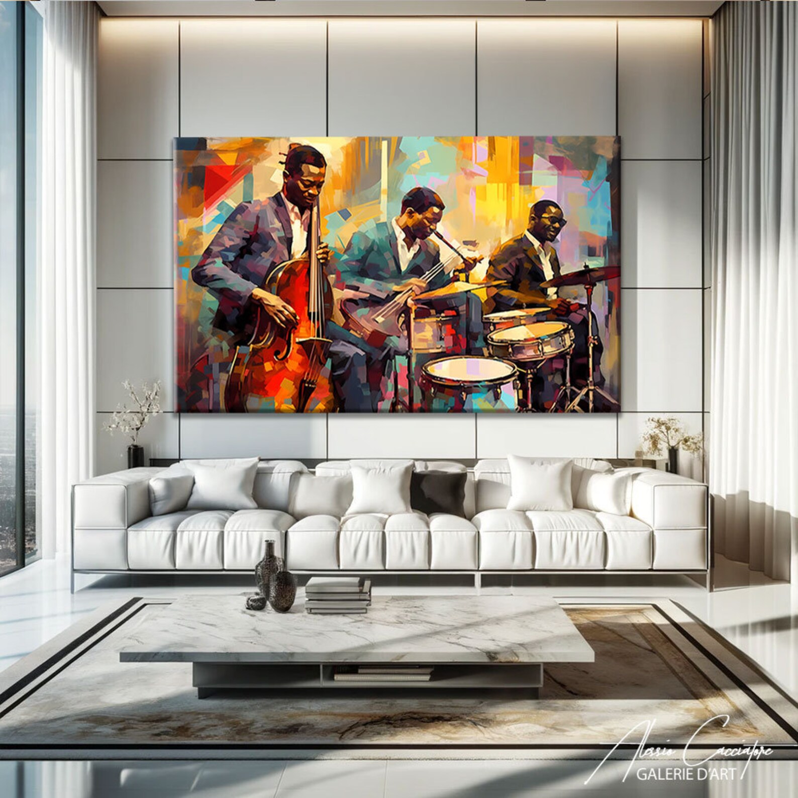 Abstract Jazz Music Wall Art African American, Musician Prints, African ...
