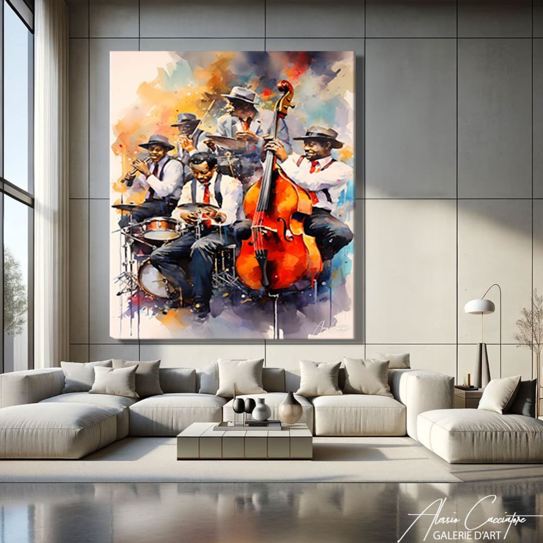 Music Wall Art Prints, Band Wall Art, Jazz Art Prints, Abstract Music ...