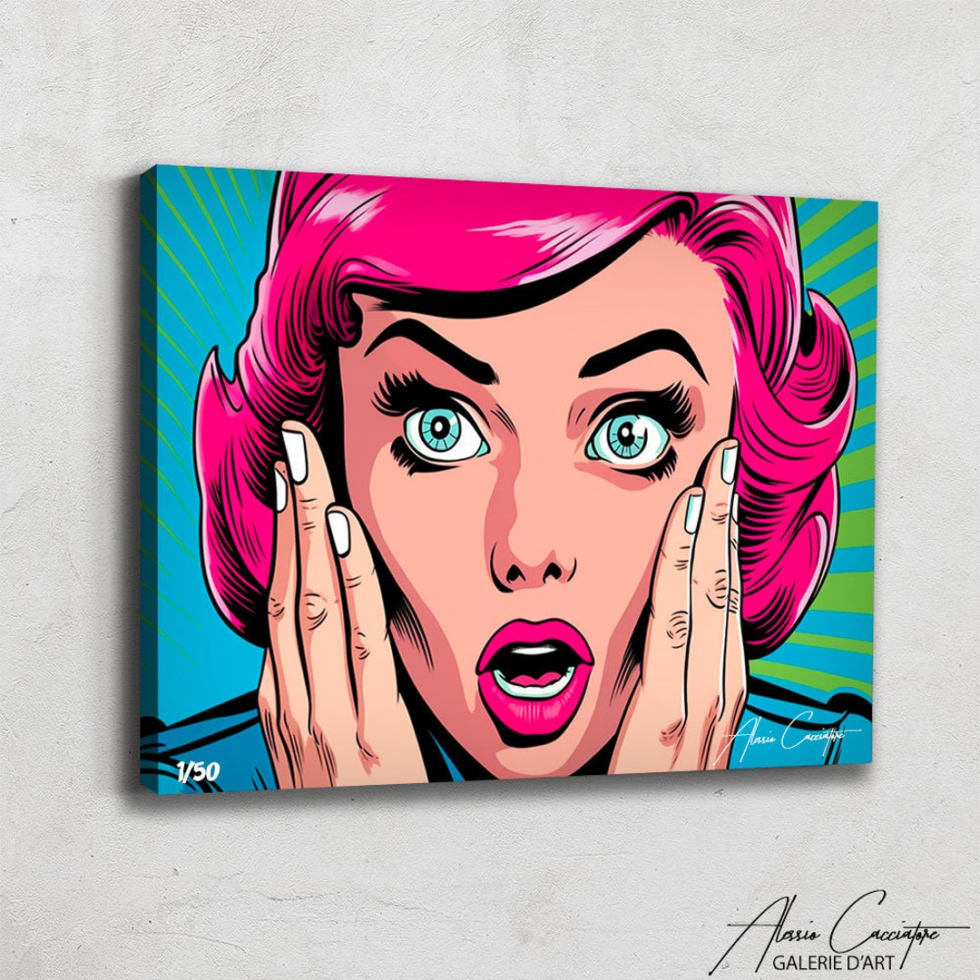 Pop Art Wall Art Canvas Comics Art Print Pop Culture Wall - Etsy